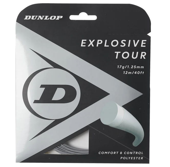 Dunlop Explosive Tour 17/1.25 Tennis String (Silver) – RacquetGuys.ca