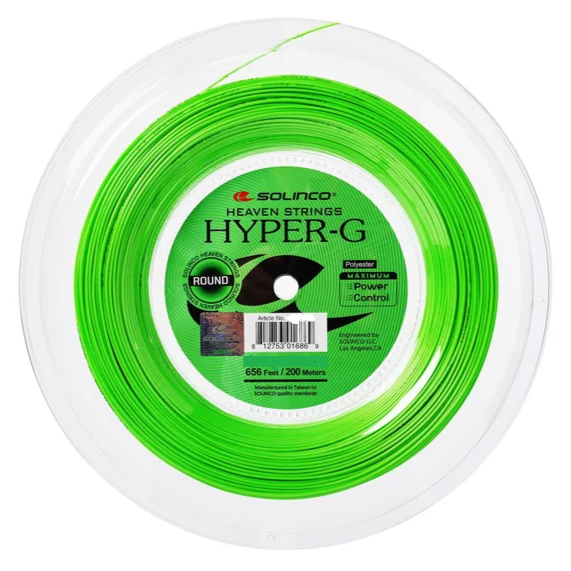 Solinco Hyper-G Round 17/1.20 Tennis String Reel (Green) – RacquetGuys.ca