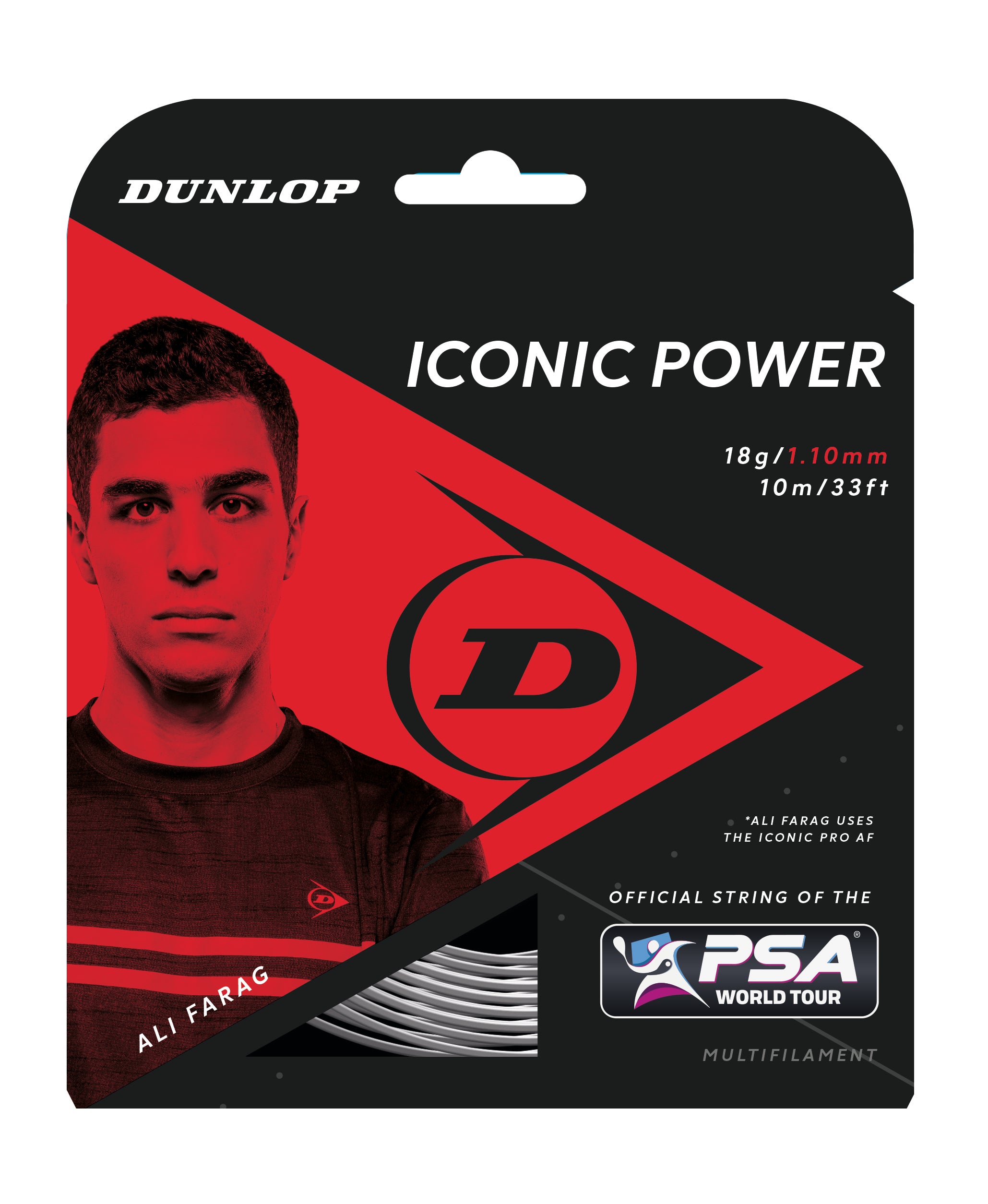 Dunlop Iconic Power 18 Squash String (Black) – RacquetGuys.ca