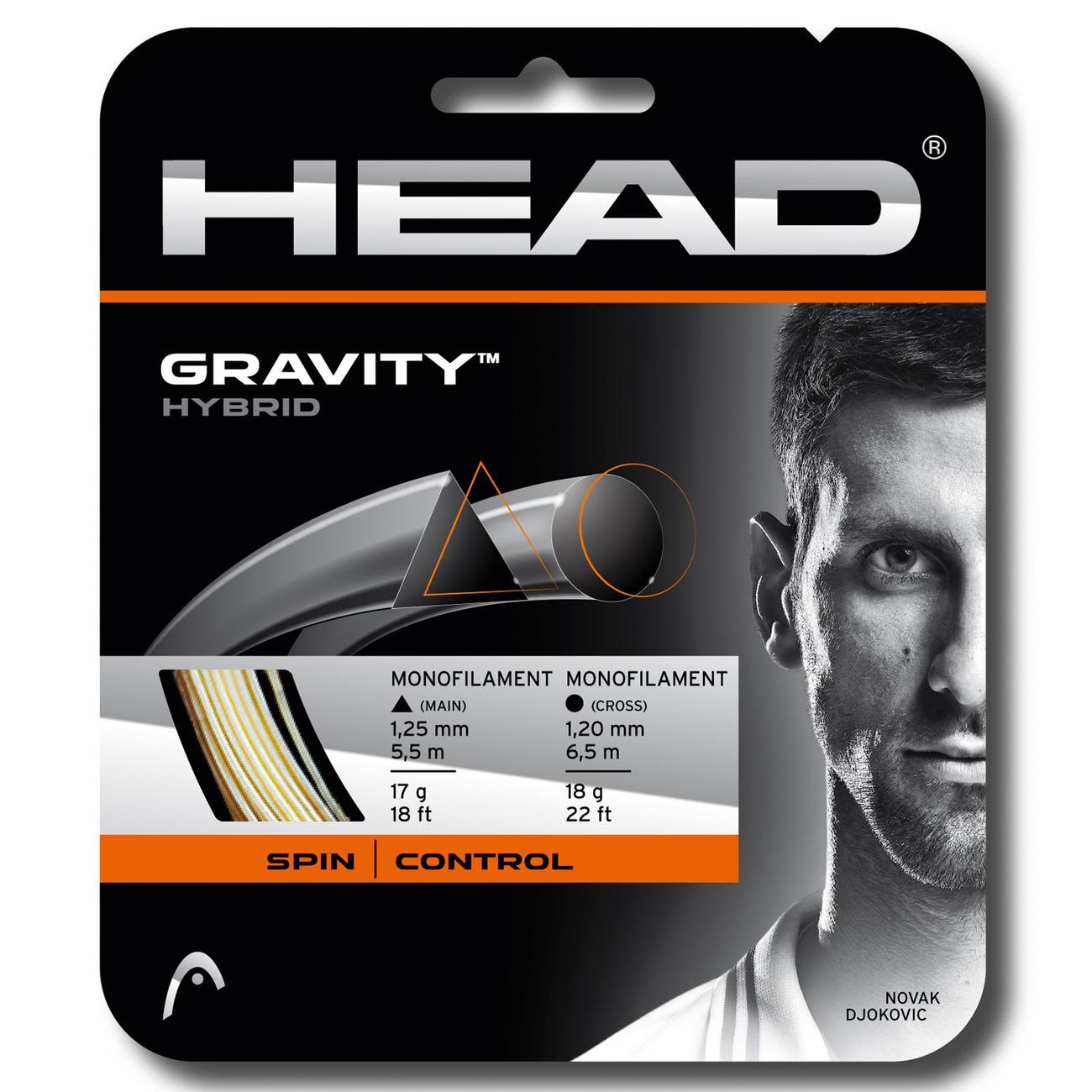 Head Gravity (Triangular 17 / Round 18) Hybrid Tennis String ...