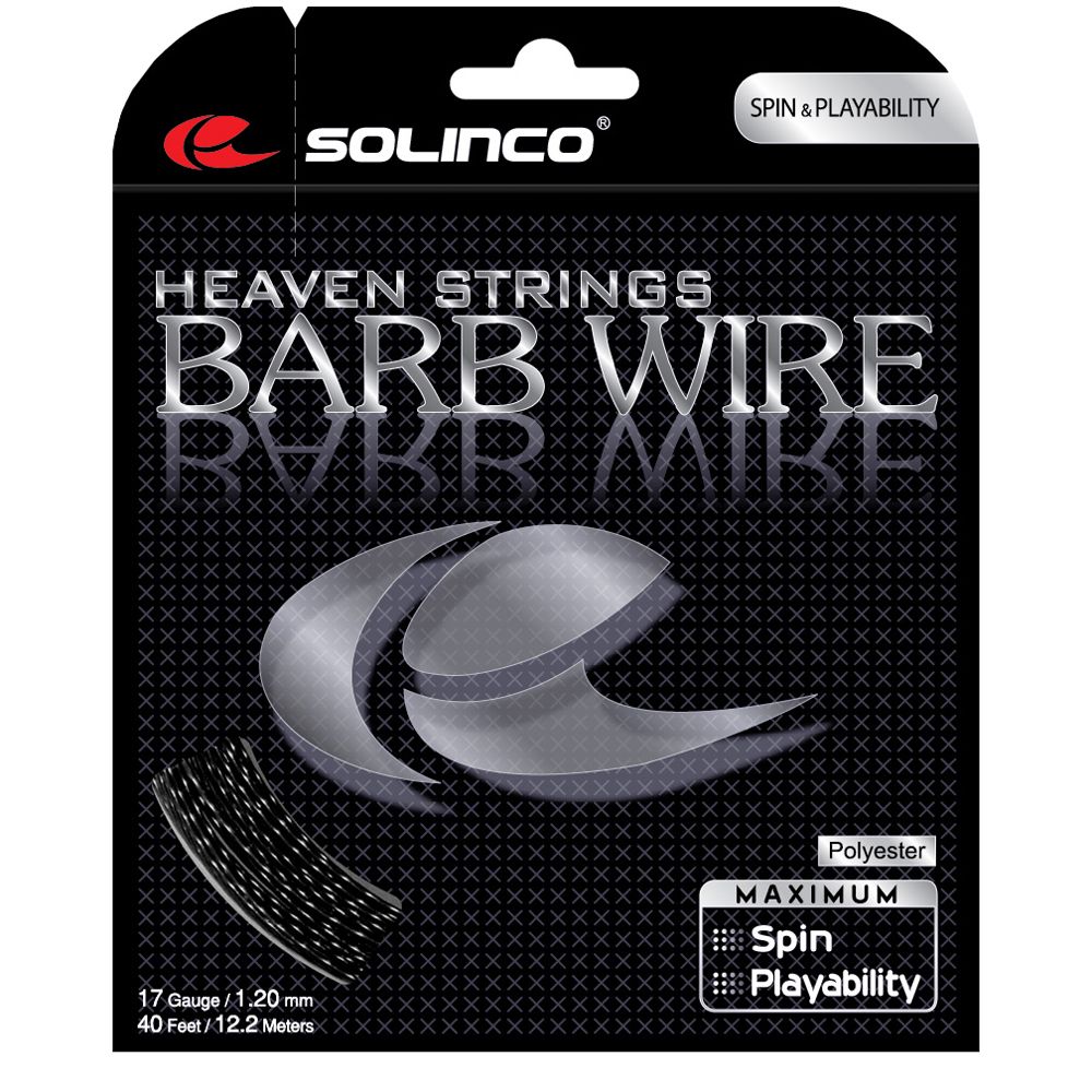 Solinco Barb Wire 17/1.20 Tennis String (Black) – RacquetGuys.ca